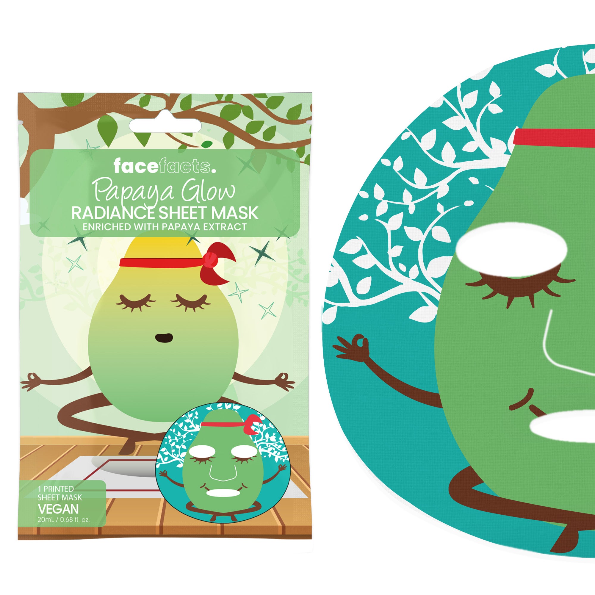 Face Facts Papaya Glow Radiance Printed Sheet Mask – FaceFacts